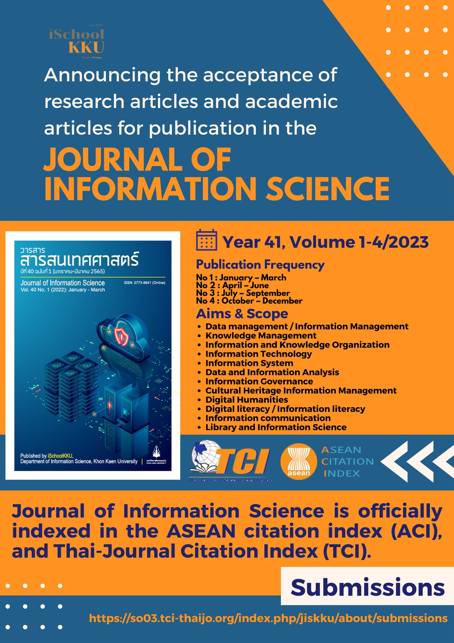 Call For Academic Papers\ Call For Research Papers – iSchool@KKU